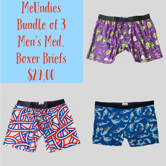 MeUndies | Underwear & Socks | New Meundies 3pack Mens Size Medium Boxer Briefsmax Comfortfun ...